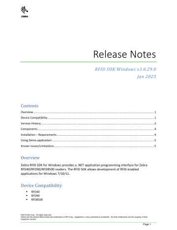 ZEBRA RFD40 RFID SDK for Windows User Guide | Manualzz