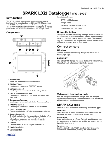 PASCO LXi2 Datalogger User Manual | Manualzz