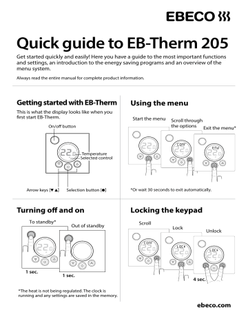 EBECO EB-Therm 205 Thermostat User Guide | Manualzz