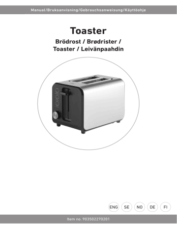 RUSTA 903502270201 Toaster Instruction manual | Manualzz