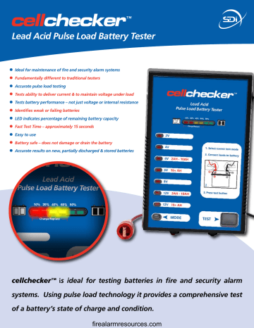 SDI Lead Acid Pulse Load Battery Tester Owner’s Manual | Manualzz