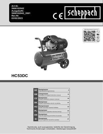 Scheppach HC53DC Compressor instruction manual | Manualzz
