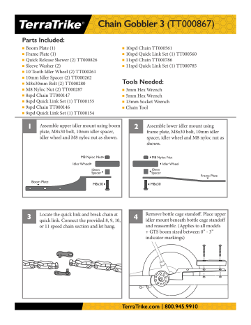 TerraTrike TT000867 Chain Gobbler 3 User Guide | Manualzz