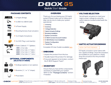 D-BOX D-BOX G5 Haptic Motion System User Guide | Manualzz