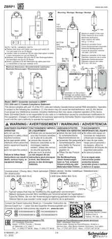 Schneider Electric ZBRT1 Rope Pull Switch instruction manual | Manualzz
