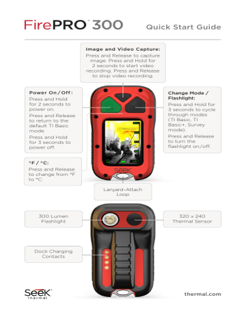 Seek thermal FirePRO 300 Personal Thermal Camera User Guide | Manualzz