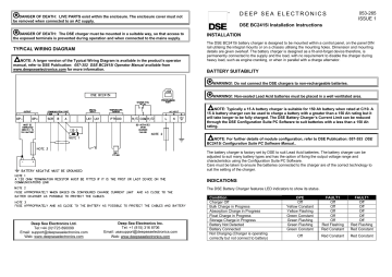 DSE BC2415i Battery Charger Instruction manual | Manualzz
