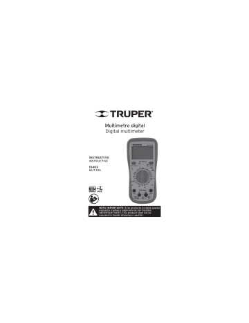 TRUPER MUT-105 Digital Multimeter User Manual | Manualzz