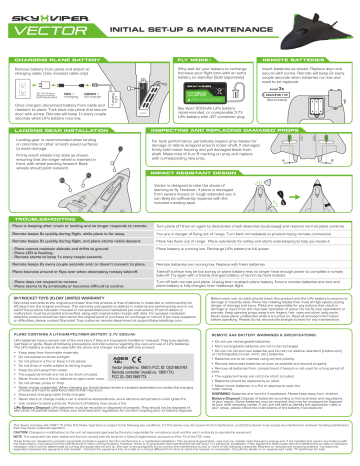 SKYROCKET SkyViper Vector Performance Stunt Jet User Manual | Manualzz