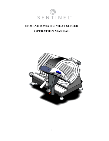 SENTINEL 10 Inch Gravity Feed Meat Slicer Instruction manual | Manualzz