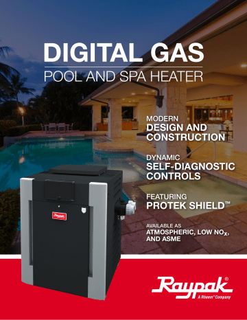 Raypak 206A Digital Gas Pool and Spa Heater Owner’s Manual | Manualzz