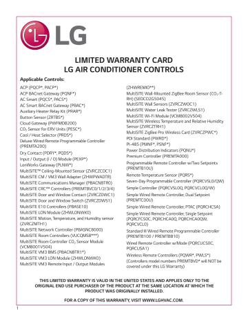 LG PWLSSB21H Wireless Remote Controller User Manual | Manualzz