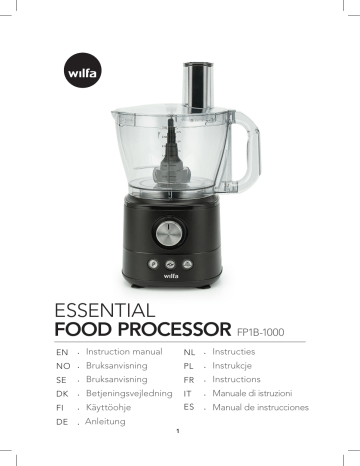 Wilfa FP1B-1000 Essential Food Processor instruction manual | Manualzz