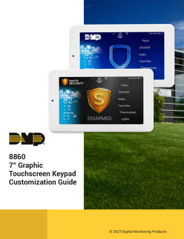 DMP 8860 7 Inch Graphic Touchscreen Keypad User Guide | Manualzz