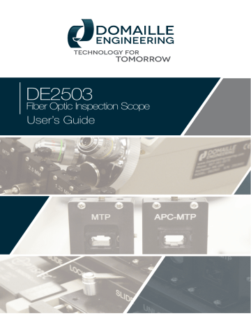 DOMAILLE ENGINEERING DE2503 Fiber Optic Inspection Scope User Guide | Manualzz