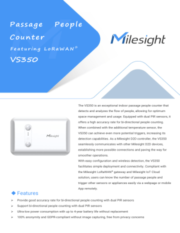 Milesight VS350 Passage People Counter Owner’s Manual | Manualzz