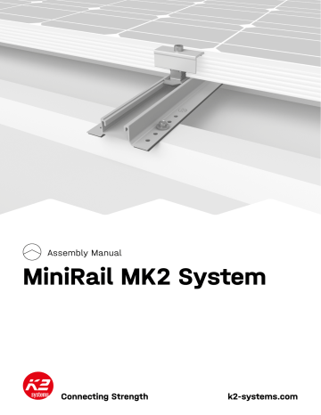 K2 Systems MiniRail MK2 System for Trapezoidal Sheet Metal User Manual ...