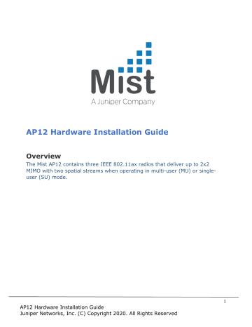 Mist AP12 Dorm Room Network Connections Installation Guide | Manualzz