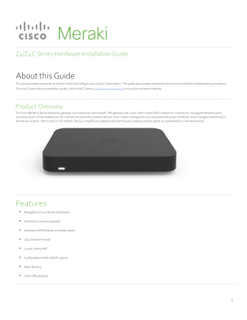 Cisco Z4 Series Teleworker Gateway Installation Guide | Manualzz