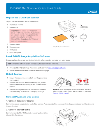 LI-COR D-DiGit Gel Scanner Quick Start Guide | Manualzz