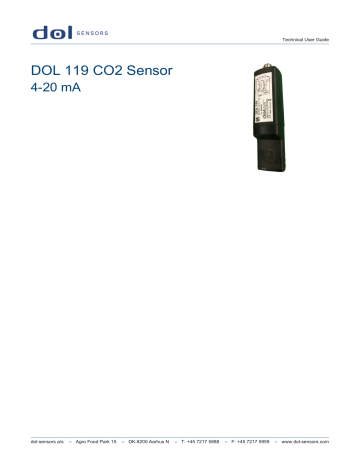Skov DOL 119 CO2 sensor 4-20 mA Technical User Guide | Manualzz