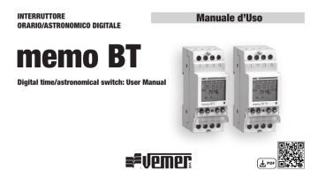 Vemer memo BT2 Time/astronomical switch User Manual | Manualzz