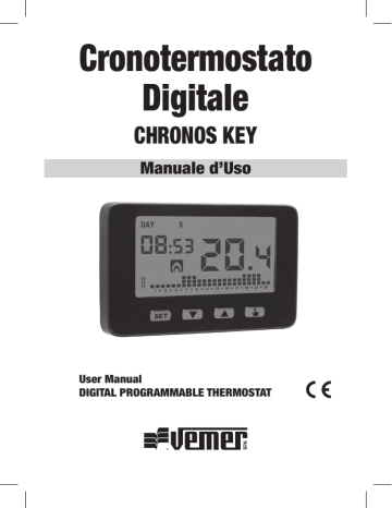 Vemer Chronos Key 230 Bianco Chronothermostat User Manual | Manualzz
