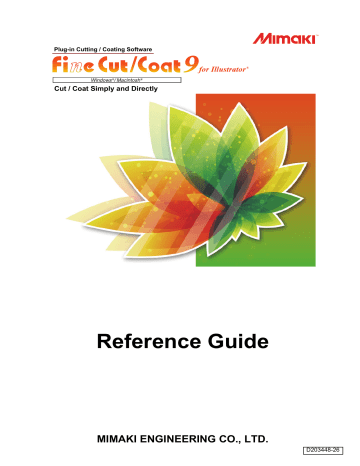 Mimaki FineCut for Illustrator Reference guide | Manualzz
