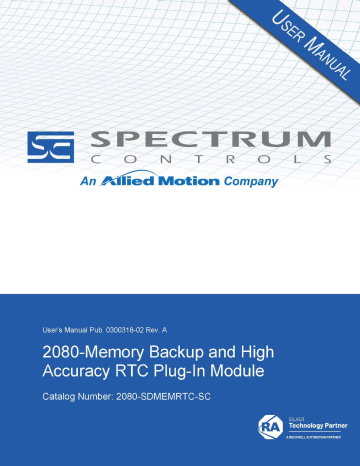 Spectrum Controls 2080-SDMEMRTC-SC Owner's Manual | Manualzz