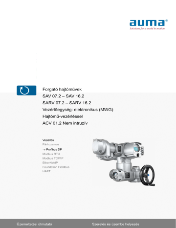 AUMA Multi-turn actuators SAV 07.2 Navodila za uporabo | Manualzz