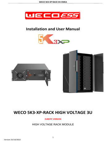 Weco 5K3 RACK HV XP Owner's Manual | Manualzz