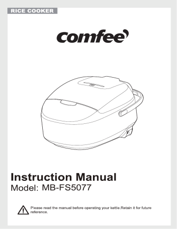 Comfee’ MB-FS5077 Instant Rice Cooker User Manual | Manualzz