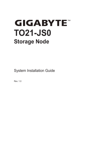 Gigabyte TO21-JS0 Data Center - OCP Installation Guide | Manualzz