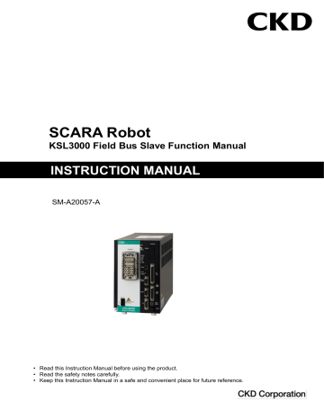 CKD KSL3000 Series Field bus slave function User Manual | Manualzz