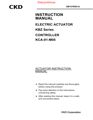 CKD KCA-01-M05 Series User Manual | Manualzz