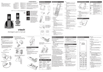 VTech CS6919-25 2 Handset Cordless Phone User's manual | Manualzz