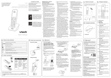 VTech CS5209 User's manual | Manualzz