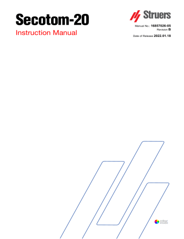 Struers Secotom-20 Instruction Manual | Manualzz