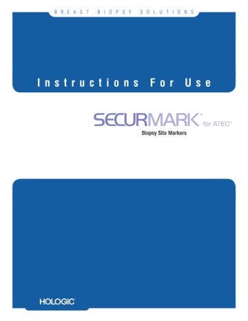 Hologic SecurMark Instructions for use | Manualzz