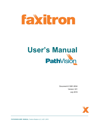 Hologic Faxitron PathVision User Manual | Manualzz