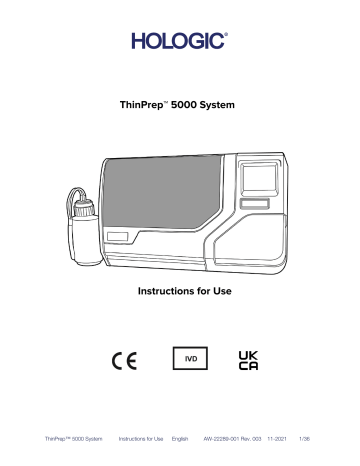 Hologic ThinPrep 5000 Processor Instructions for use | Manualzz
