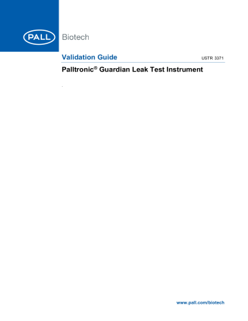 Pall Guardian Leak Test Instrument Validation Guide | Manualzz