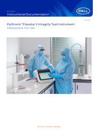 Pall Flowstar V Integrity Test Instrument - Validation Guide, Step-By ...