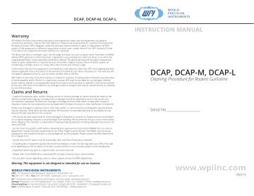 WPI DCAP Instruction Sheet | Manualzz