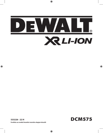 DeWALT DCM575 Chainsaw Instruction Manual | Manualzz