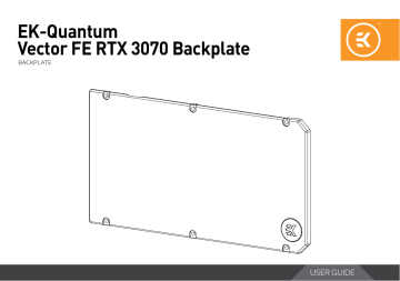 EKWB EK-Quantum Vector FE RTX 3070 Backplate User guide | Manualzz