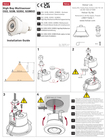 HELVAR 322 High Bay Multisensor Installationsanleitung | Manualzz