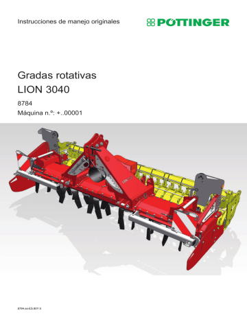 Pottinger LION 3040 Power harrow Instrucciones de operación | Manualzz