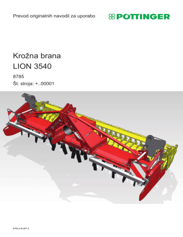 Pottinger LION 3540 Power harrow Navodila za uporabo | Manualzz