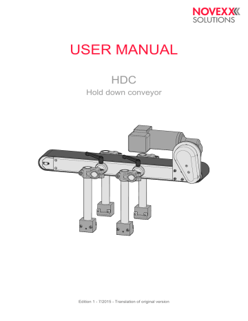 Novexx Hold Down Conveyor HDC CONVEYOR BELT User Manual | Manualzz